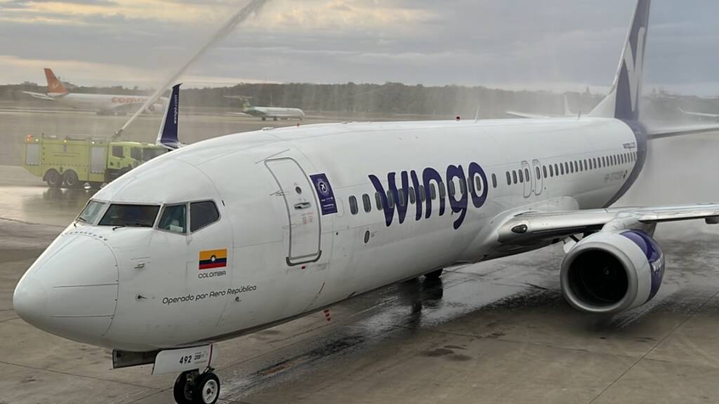 Wingo tuvo su primer vuelo entre Bogotá y Caracas: fue recibido por lo ...
