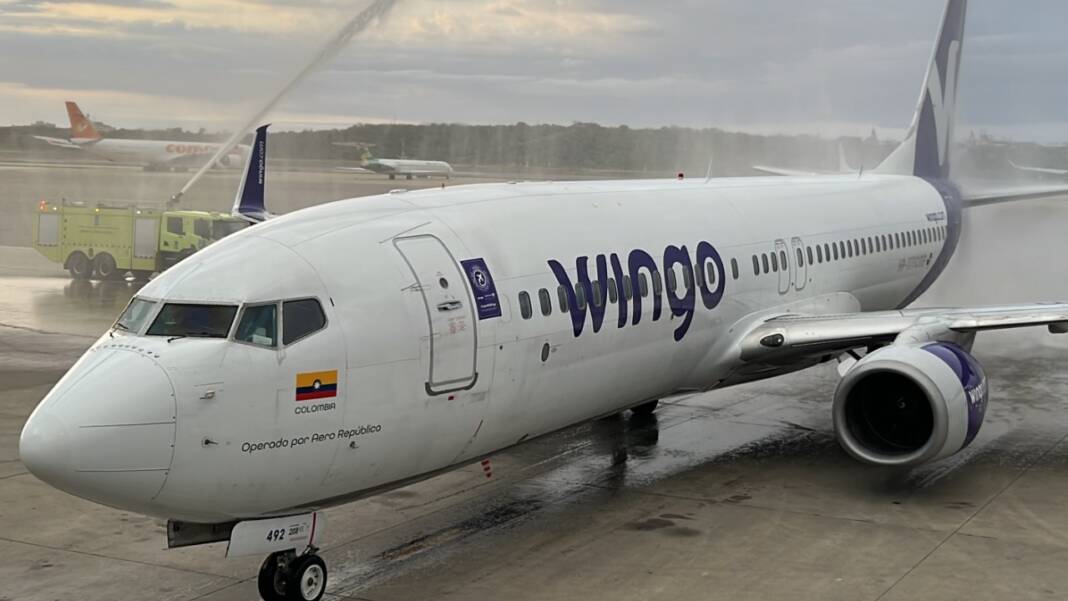Wingo tuvo su primer vuelo entre Bogotá y Caracas: fue recibido por lo ...